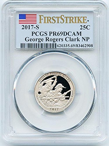 2017 S Clad Proof George Rogers Clark, Indiana National Park NP Quarter ...