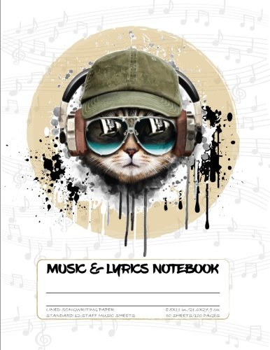 Music & Lyrics Notebook: Dual Lined Songwriting Paper & Standard 12 ...