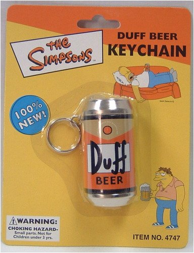 The Simpsons Duff Beer Keychain : Amazon.in: Car & Motorbike