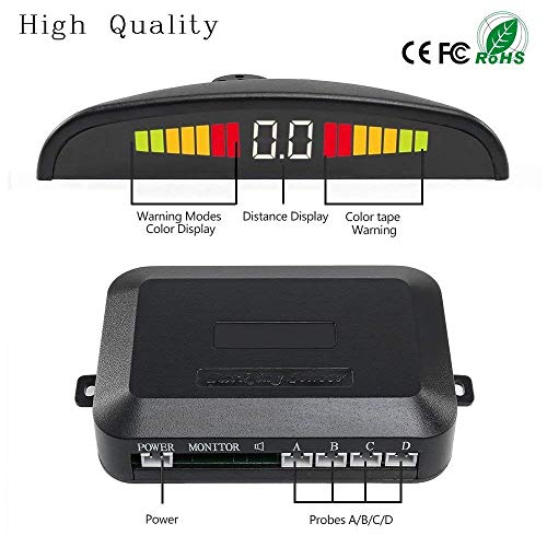 Wireless Car Reverse Backup Radar System, Wireless Parking Sensor Kit ...