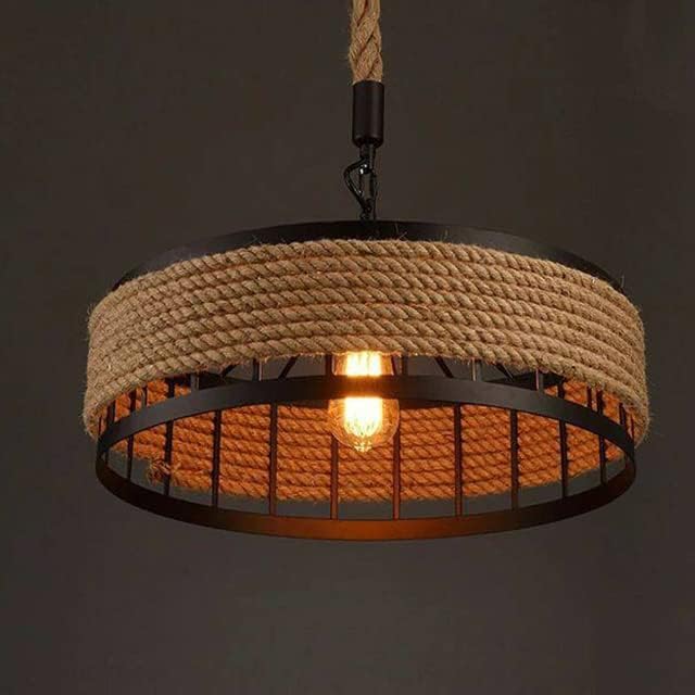 Buy Hanging Lamp Vintage Rope Pendant Lamp Ceiling Lamp, (Hemp Rope ...