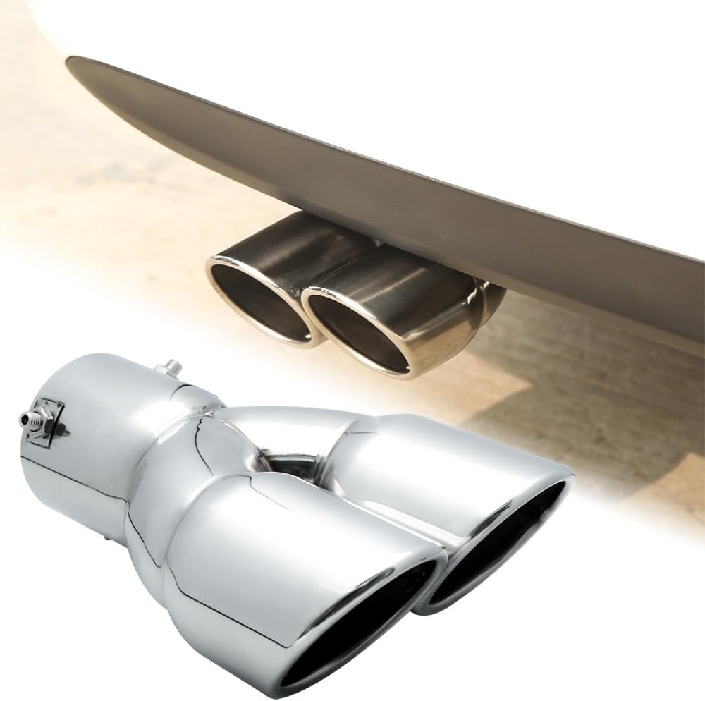 Amazon.com: Upower Dual Exhaust Tip 3 Inch Inlet 3" outlet 9.5" Long ...