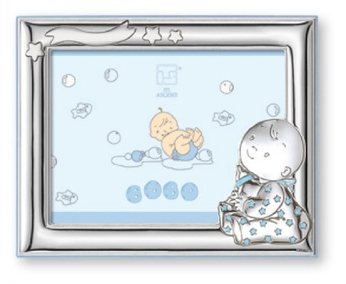 Amazon.com: Silver Touch USA Sterling Silver Picture Frame, Baby Boy, 4 ...