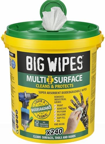 Big Wipes Heavy Duty Pro+ Wipes in Dispenser Tub (x100) Textured Dual ...