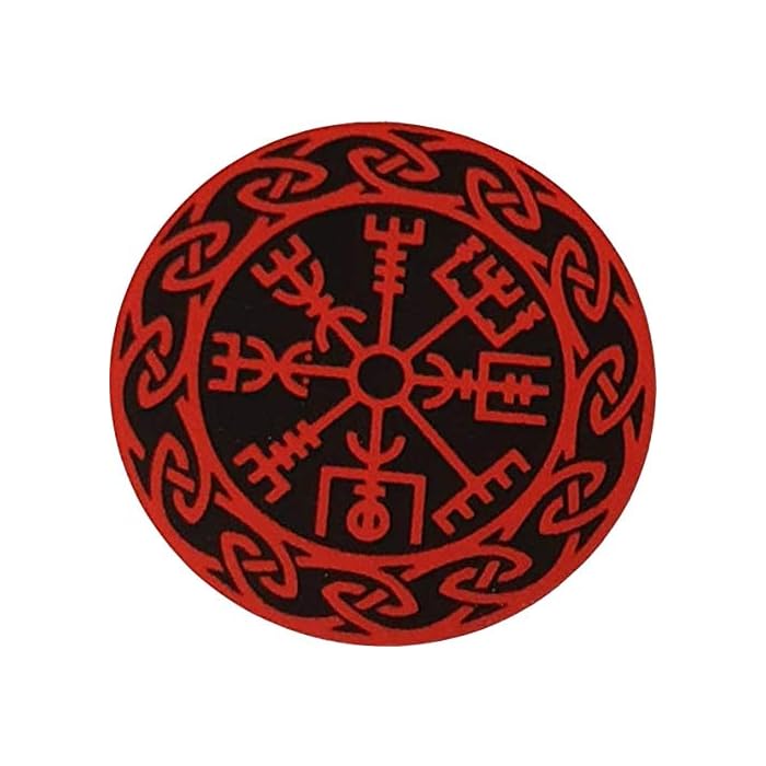 Buy OTA Sticker VEGVISER Wheel Viking Rune (RED) Odin Alphabet Eye ...