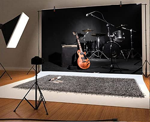 Renaiss 9x6ft Band Backdrop for Photography Guitar Drum Modern Rock ...