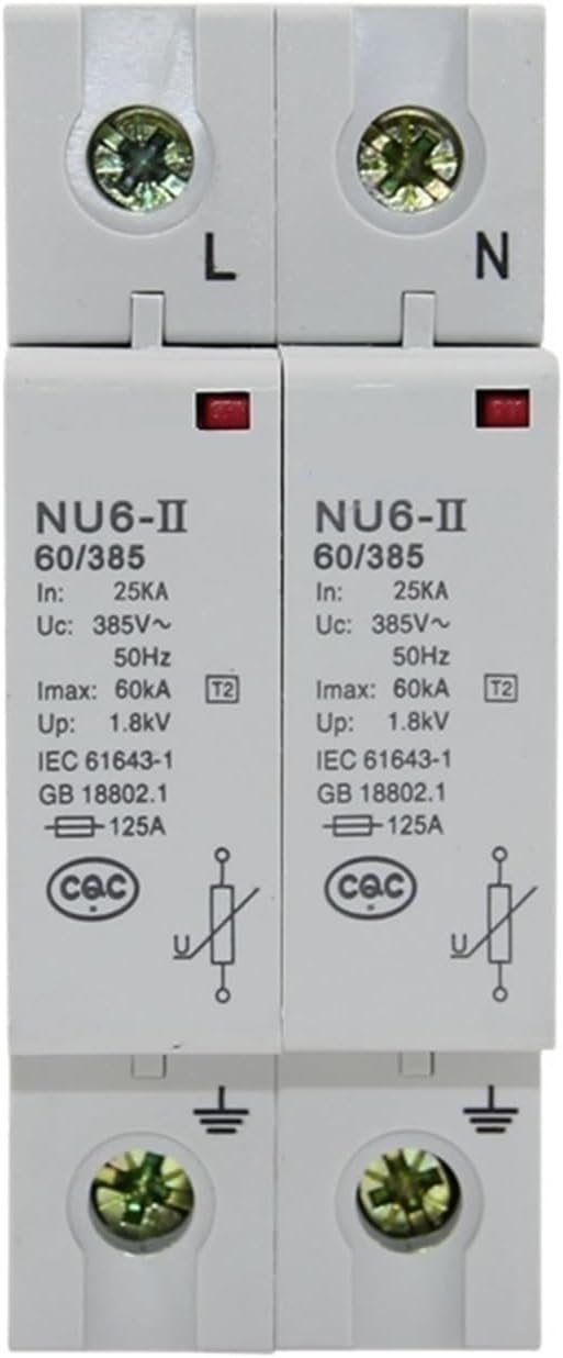 Amazon.com: Surge Protective Device 1P 2P 3P 4P 15kA 40KA 65KA 100KA NU6-II 40/385 Surge ...