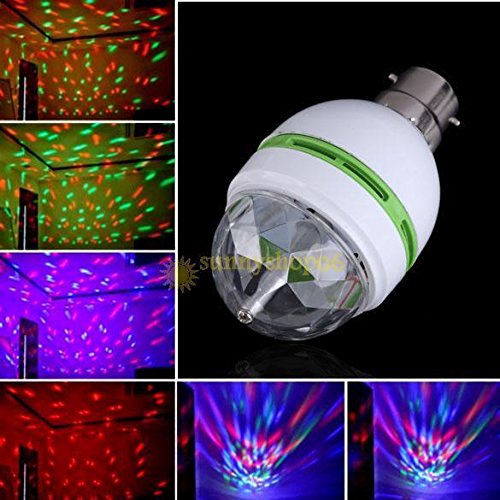 Amazon.com: B22 3W LED Full Color Rotating Lamp Disco Party Bar Club ...