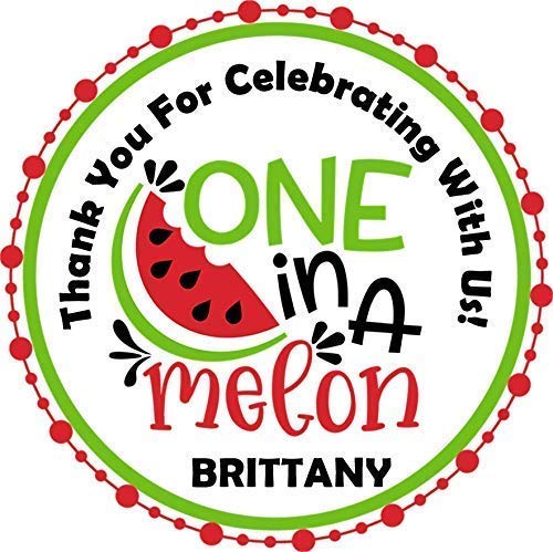 Amazon.com: Watermelon 1st Birthday Sticker, One In A Melon Birthday ...