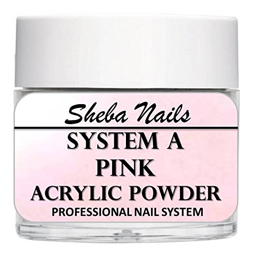 Amazon.com: SHEBA NAILS System A Acrylic Nail Powder PINK- 1oz Jar ...