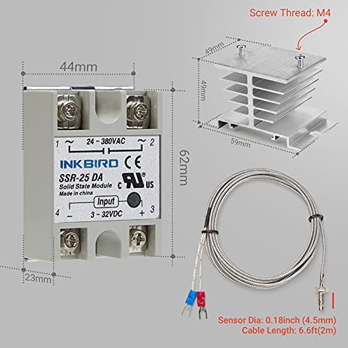 Snapklik.com : Inkbird PID Temperature Controller Kit, High Voltage ...