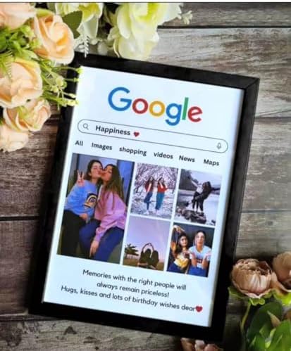 Digital Art Wood Rectangular Customized Google Photo Frames With Photo ...