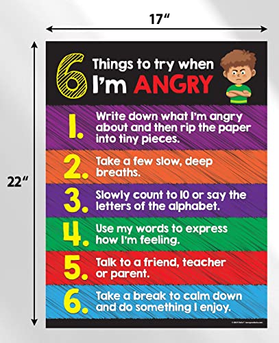Snapklik.com : Anger Management Poster For Kids - Laminated, 17 X 22 ...