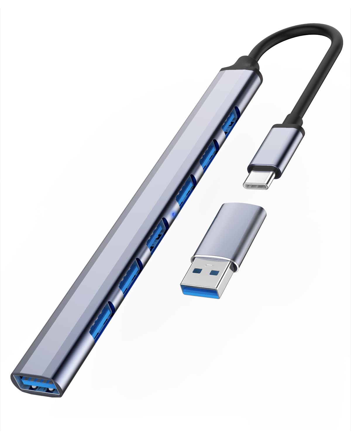 Adattatore USB C Hub 3.0 a 7 Porte, Ultra Thin Mini USB Distributore ...