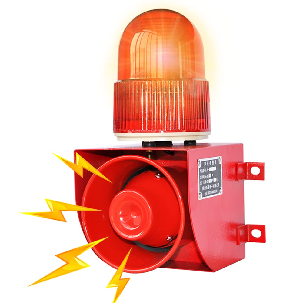 Buy Industrial Sound and Light Alarm Siren Horn Strobe Warning Light ...