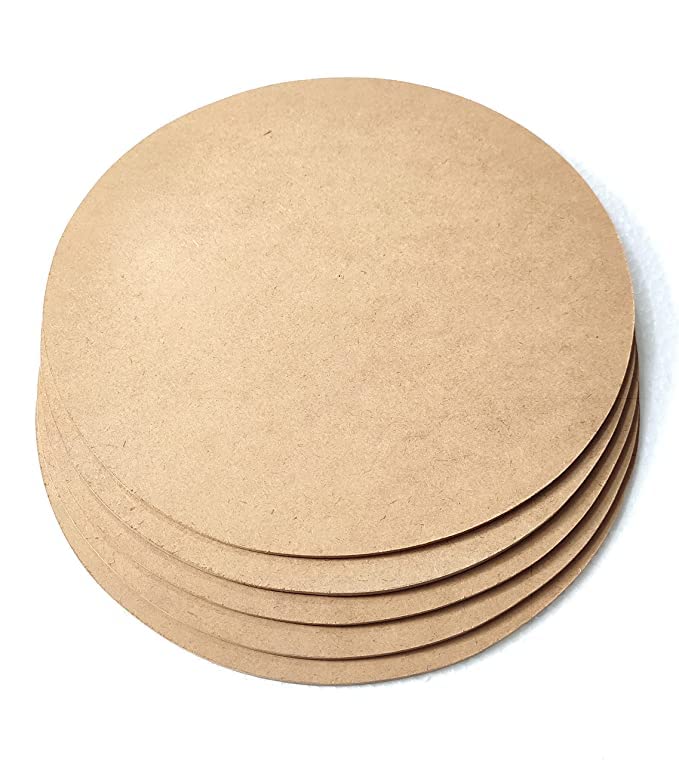 Asankhya Round Circle MDF Pine Wood 12 inch MDF Boards for Art and ...