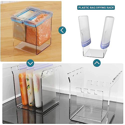 Snapklik.com : Universal Baggie Holders For Meal Prep - Ziplock Bag ...