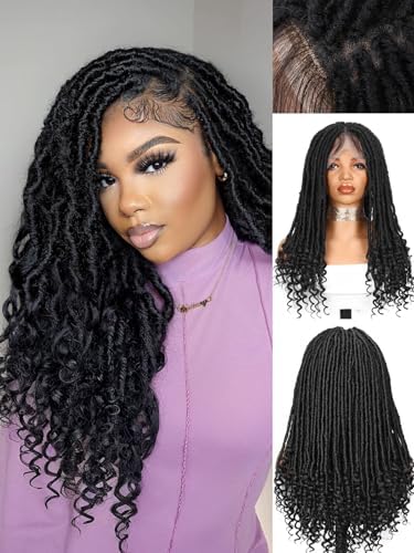 Amazon.com : MURAMURA HAIR Goddess Faux Locs Wigs for Black Women ...