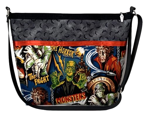 Amazon.com: Universal MONSTERS & BATS Large Purse w/Adjustable Strap ...