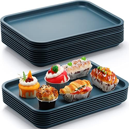Amazon.com | 20 Pcs Fast Food Serving Tray 10" x 14" Plastic ...