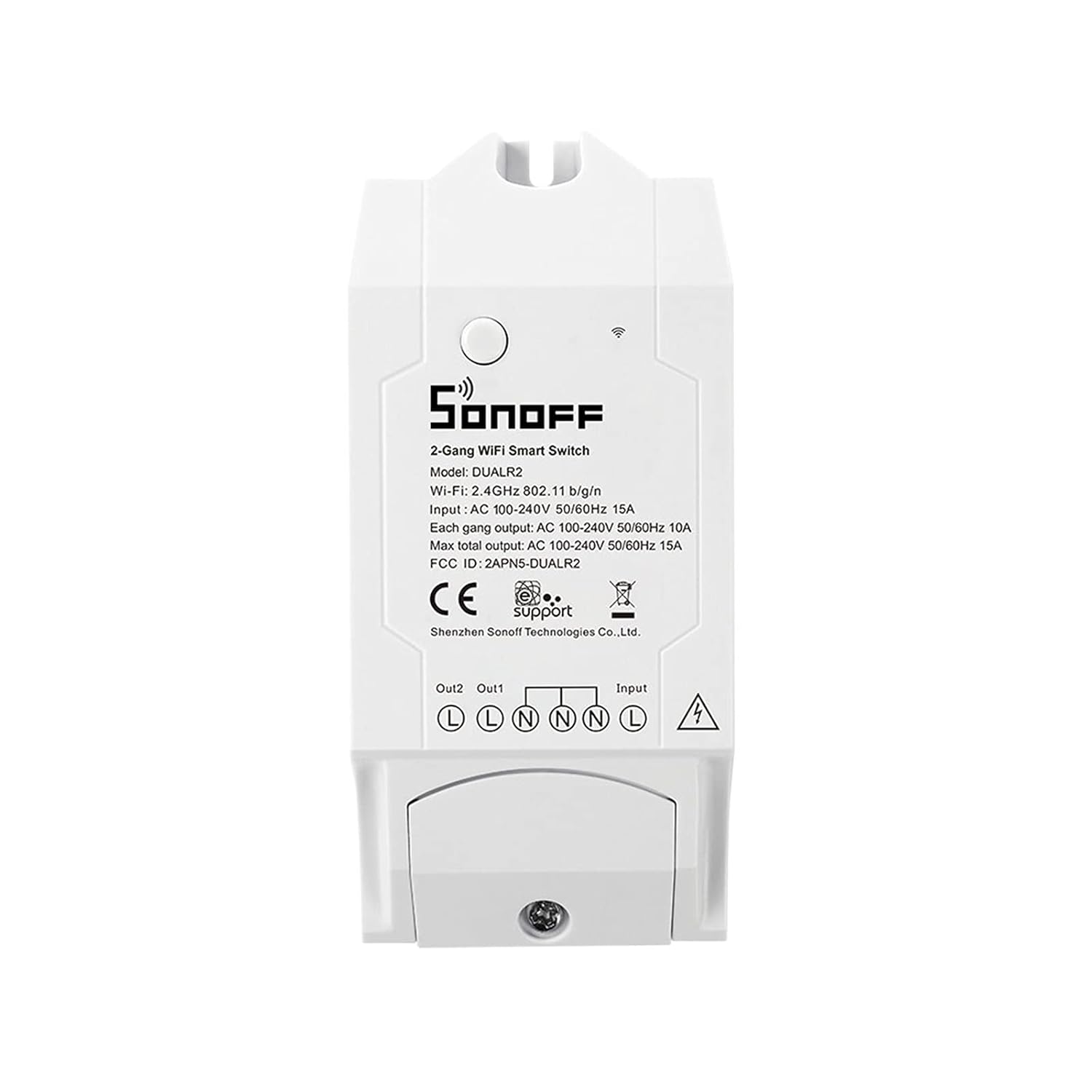SONOFF DUAL R2 Intelligenter 2-Wege Schalter, 2-Kanal Wi-Fi EIN/AUS ...