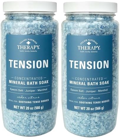 Amazon.com : Village Natruals Mineral Bath Soak Tension Cedar Citrus 20 ...