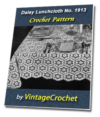 Amazon.com: Daisy Lunch Cloth No. 1913 Tablecloth Vintage Crochet ...