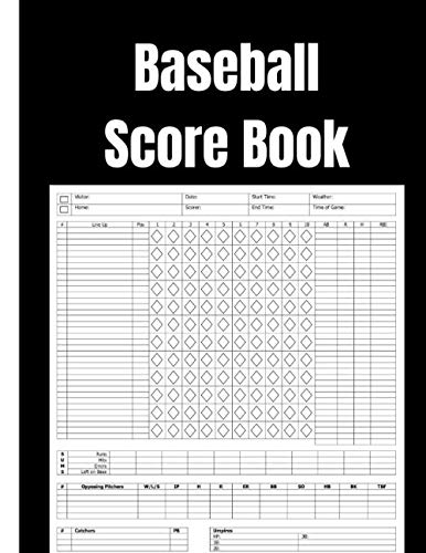 Amazon | Baseball Score Book: 120 Pages Baseball Score Sheet - Baseball ...