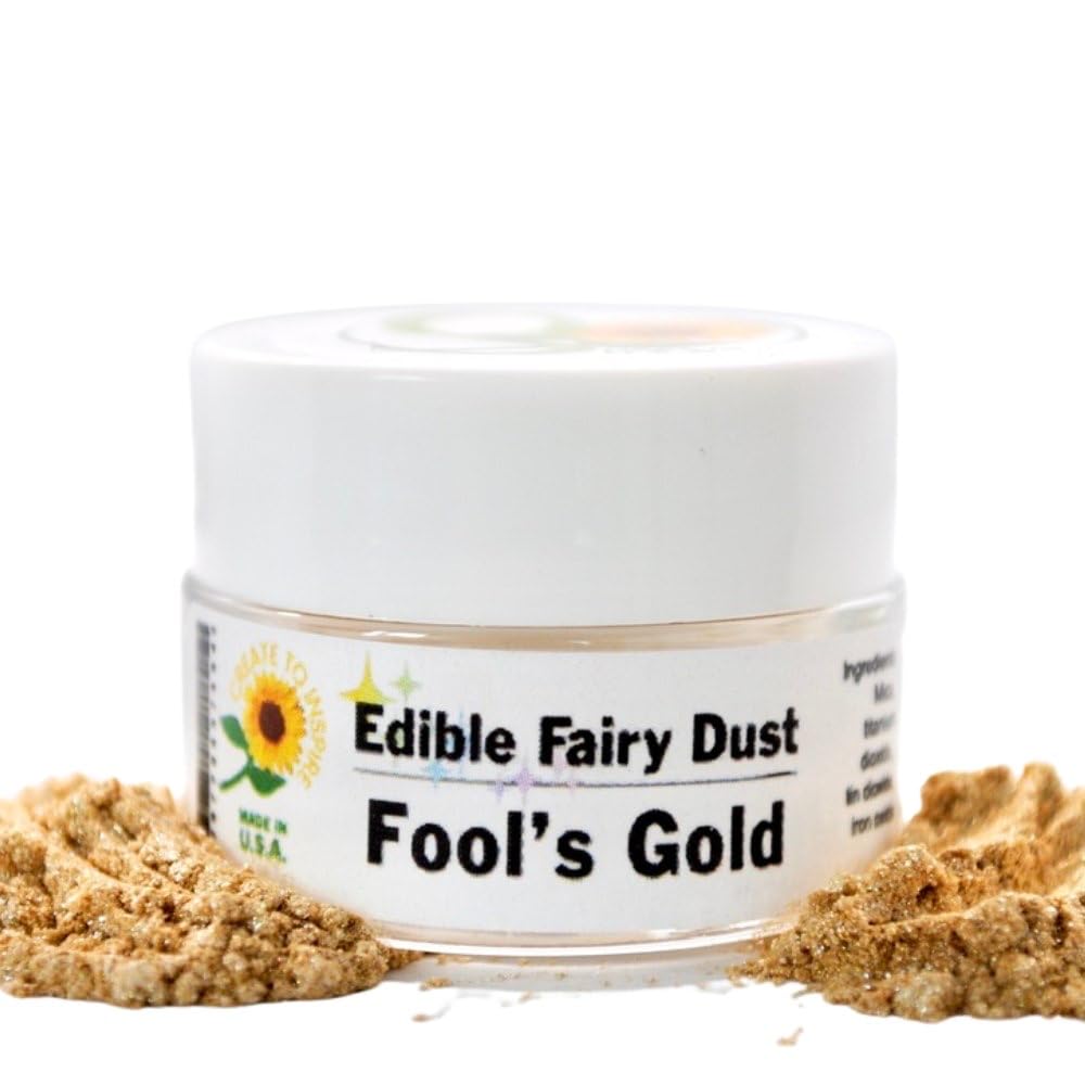 Amazon.com: Edible Glitter Gold Edible Shimmer Powder For Decorating ...