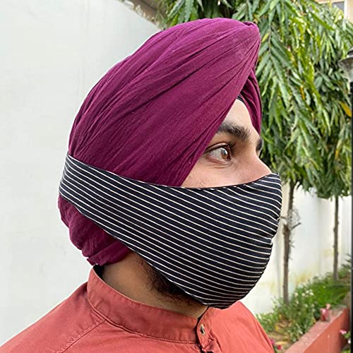Shaila's Couture Cotton Thata Face Masks for Turban Wearers, Super Soft ...