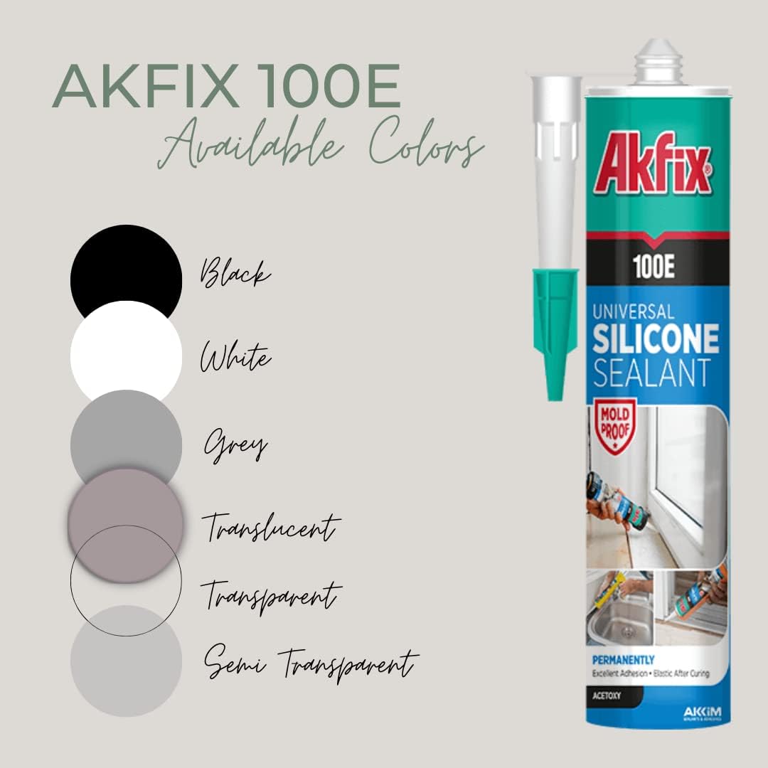 Snapklik.com : Akfix 100E Translucent Silicone Caulk