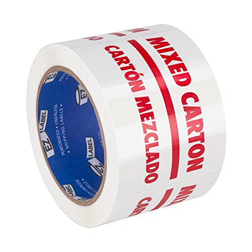 TapeCase EZLabel Shipping Labels "MIXED CARTON/CARTON MEZCLADO ...