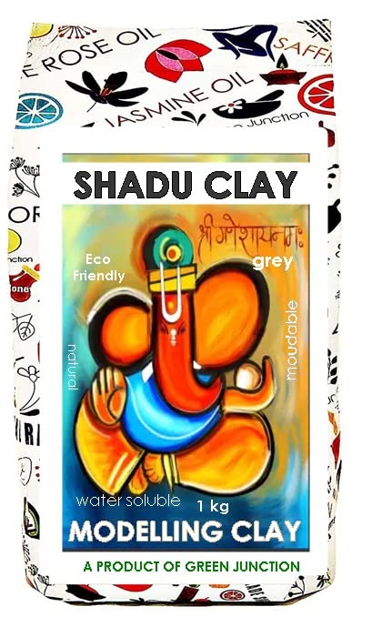 Green Junction Shadu Mati/Clay,1 Kg (Grey) Natural Modelling Clay 1 Kg ...