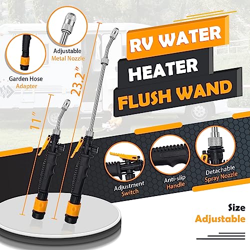 Snapklik.com : RV Water Heater Flush Wand, Multi-Water Spray Modes ...