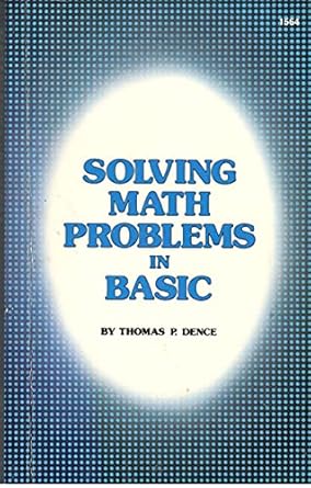 Solving Mathematics Problems in BASIC: Buy Online at Best Price in ...