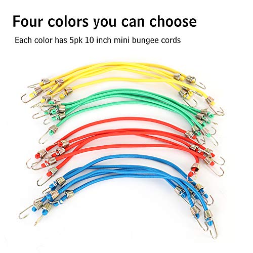 Snapklik.com : XSTRAP STANDARD 20 Pack Mini Bungee Cords, 10 Inch ...