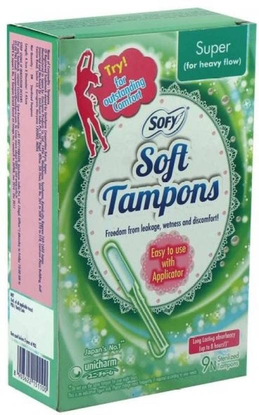 SOFY Soft Tampons - 9+9N SUPER (FOR HEAVY FLOW) Tampons (Pack of 18 ...