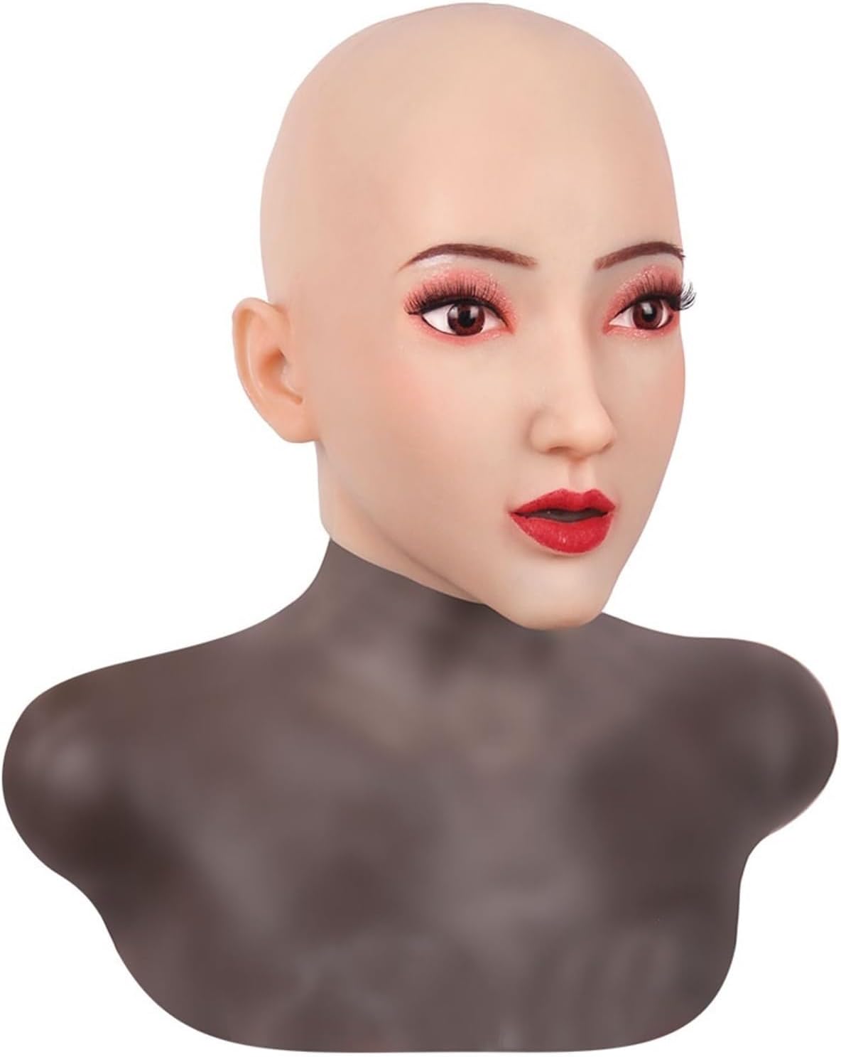 Amazon.com: ALKANI Women's Soft Silicone Realistic Head Mask Hand-Made ...