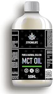 StrongLife MCT Oil 500ml - C8 + C10 Blend, Premium Coconut Oil - Add to Coffee Drinks & Foods ...