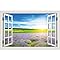 Amazon.com: Fake Window Sticker Wall Mural Decal Sunrise Coastal Beach ...