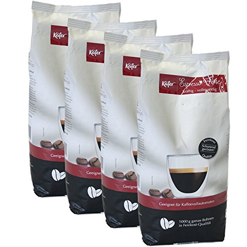 K?fer Espresso Forte, 1000g, ganze Bohne 4er Pack : Amazon.de ...