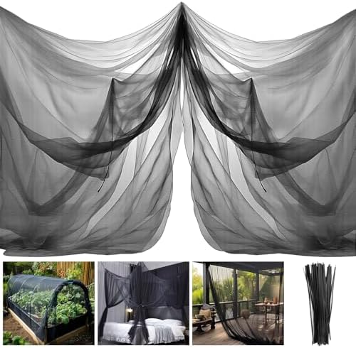 Insect Netting, Fine Garden Mesh Netting with 50pcs Ties, Butterfly Net ...