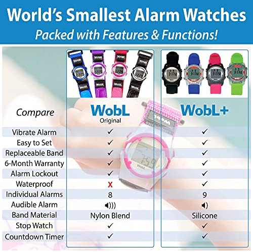 WobL Watch - Children's 8-Alarm Vibrating Reminder Watch, Potty ...