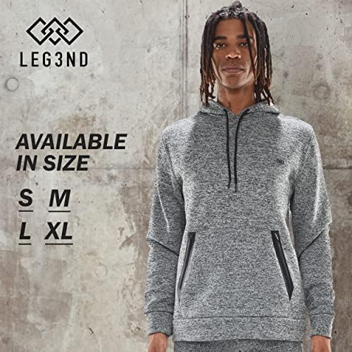 LEG3ND Hoodies for Men - 2 Pack Dry Fit Lightweight Fleece with Zipper ...
