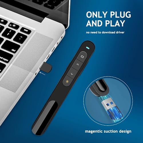Wireless Laser Presenter, PowerPoint PPT Slide Changer Controller, USB ...