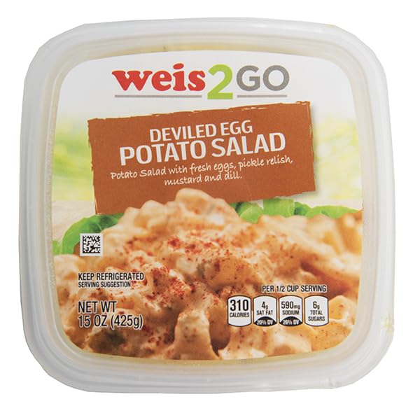 Amazon.com: Weis 2 Go, Deli Salad Devil Egg Potato, 15 Ounce : Grocery ...