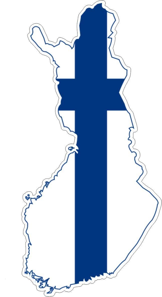 Bumper Stickers Finland FINLAND Finnish Flag Stickers - 4 Pack 50mm ...