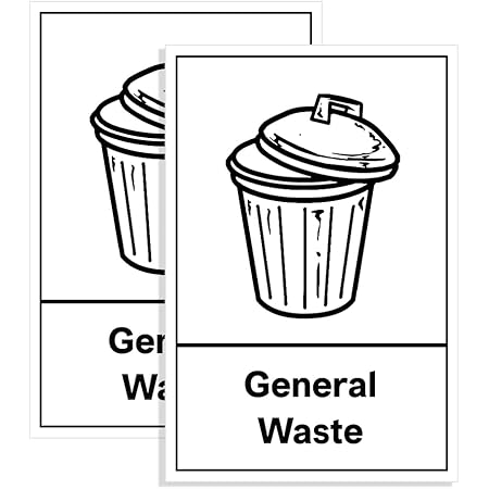 General Waste Recycling Sticker/Self Adhesive Sign - Environment/Reduce ...
