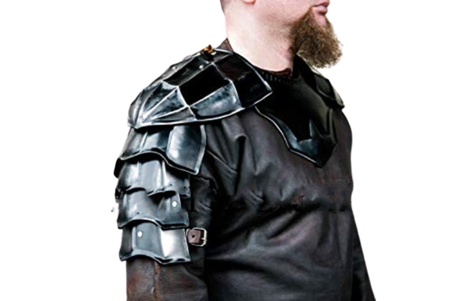 Amazon.com: Halloween Blackened Berserk Pauldrons LARP Steel Berserk ...