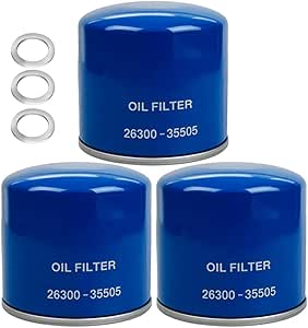 Amazon.com: 3PCS 26300-35505 Engine Oil Filter & Drain Plug Gasket ...